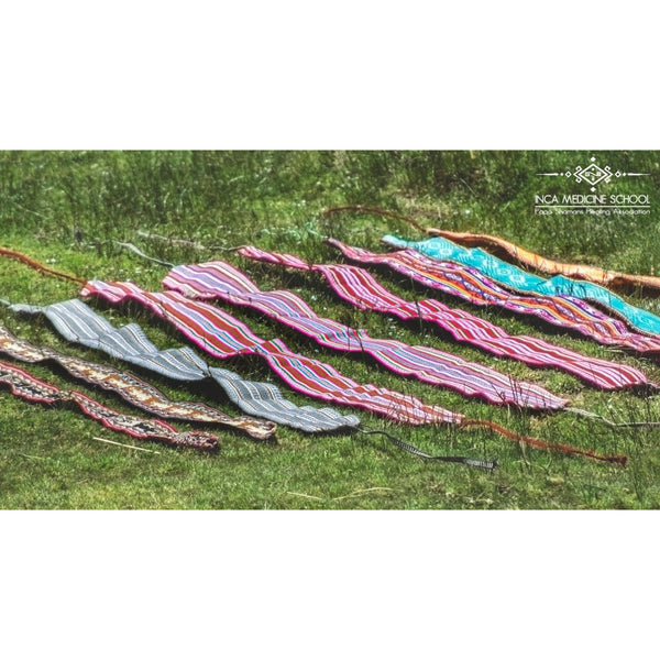 Handwoven Q'ero Chumpi Belt – Sage Moon